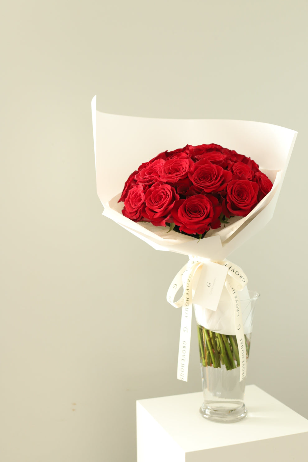 Radiant Red Roses Wrapped Bouquet - Deluxe and Premium Sizes | Fresh ...